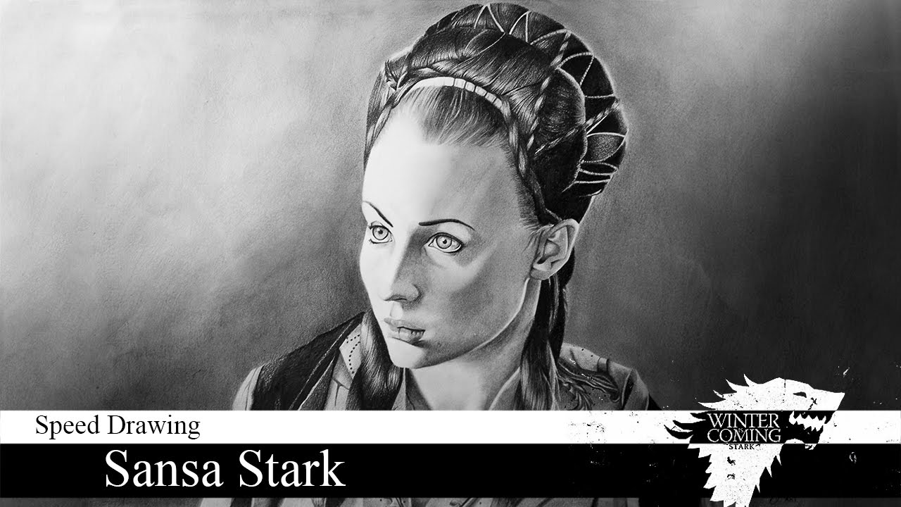 Speed Drawing - Sansa Stark (HD) - YouTube