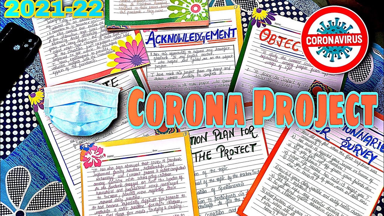 English Project On Coronavirus Section 2021-22 All Class - YouTube