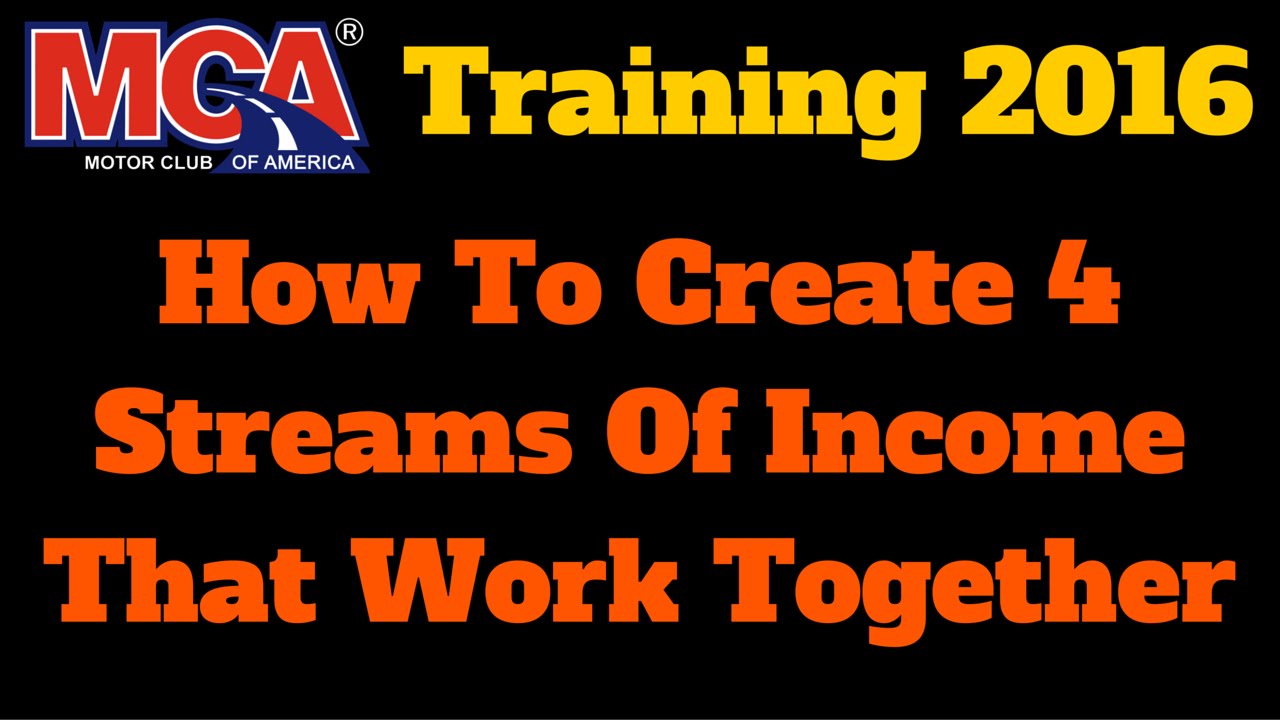 MCA Training 2016 | How To Create 4 Streams Of Income That Work ...