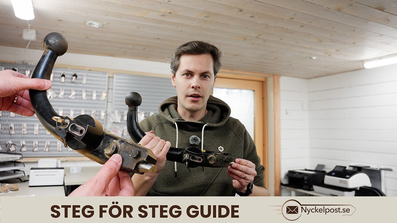 Byta låscylinder på Bosal dragkrok - Instruktionsvideo - Nyckelpost.se ...