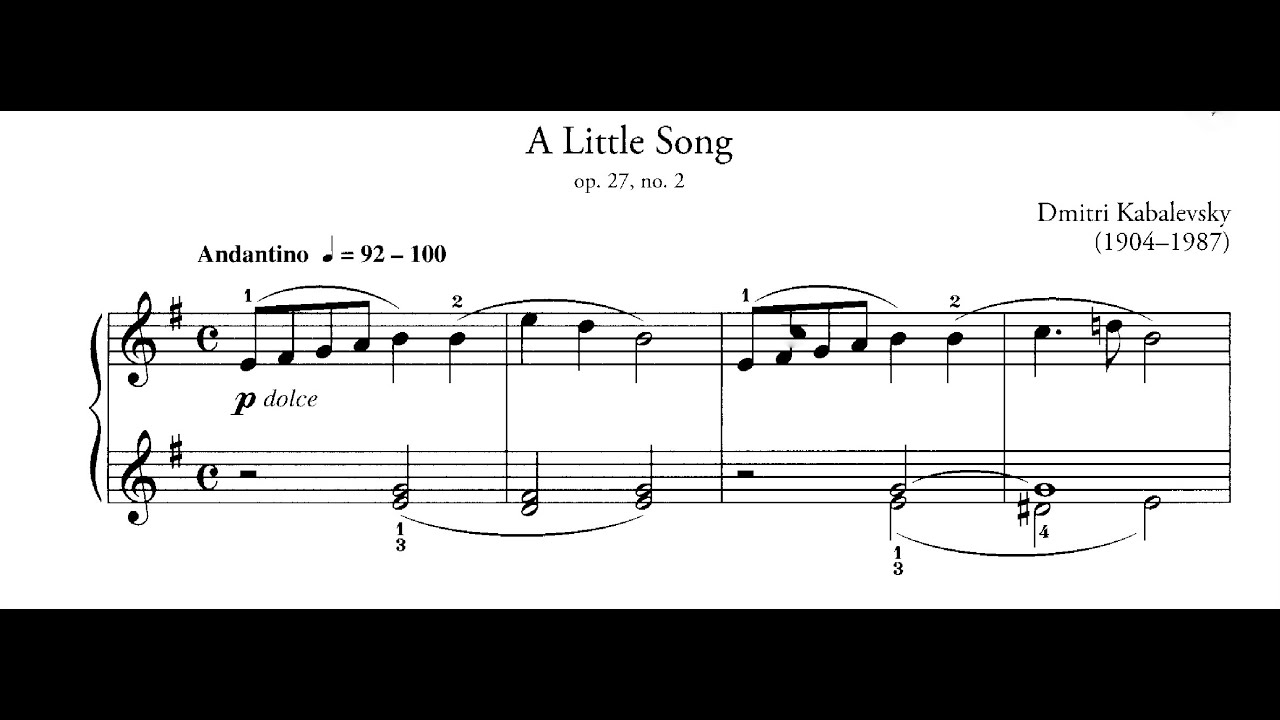 A Little Song, Op.27 no.2 by Dmitri Kabalevsky - YouTube