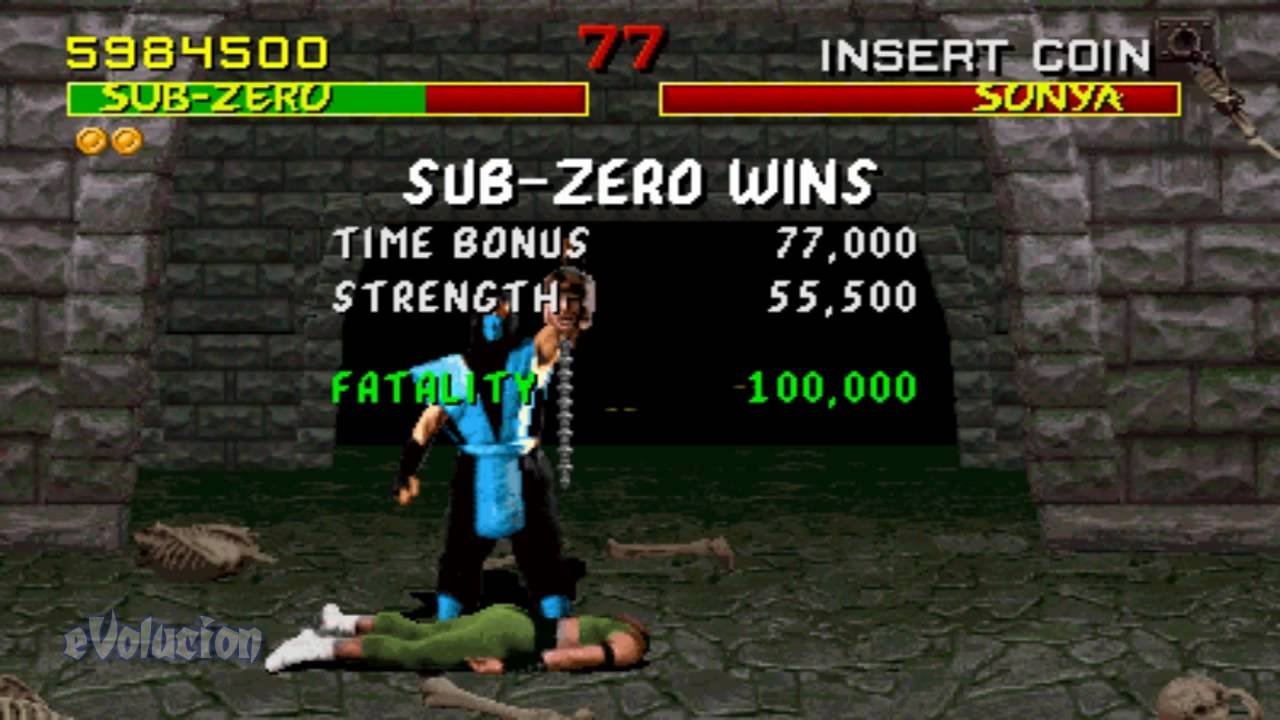 Mortal Kombat (Arcade) Sub-Zero Run-through (60FPS) - YouTube