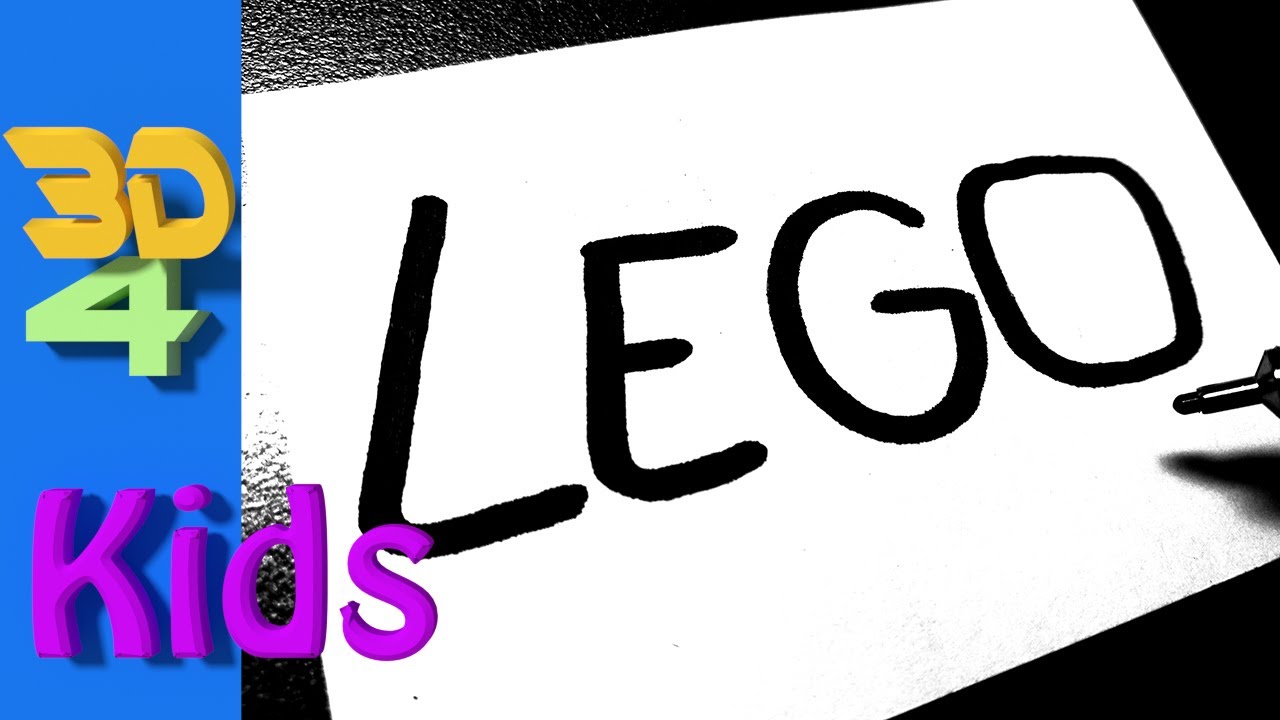 Turn word LEGO into cartoon for Kids very easy ! wordtoon #59 - YouTube