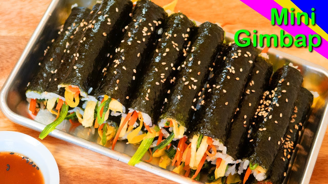 Mini Gimbap | A classic Korean street food | The recipe shows a new way ...