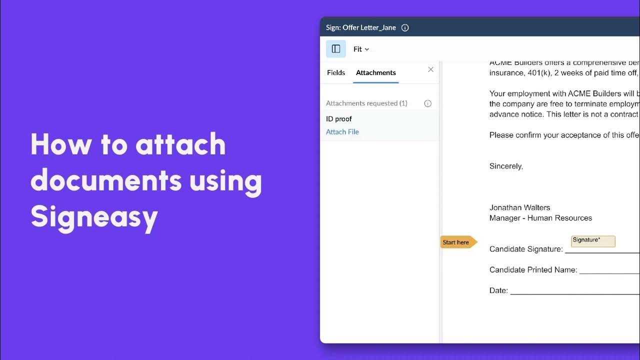 Signeasy: How to attach documents using Signeasy - YouTube
