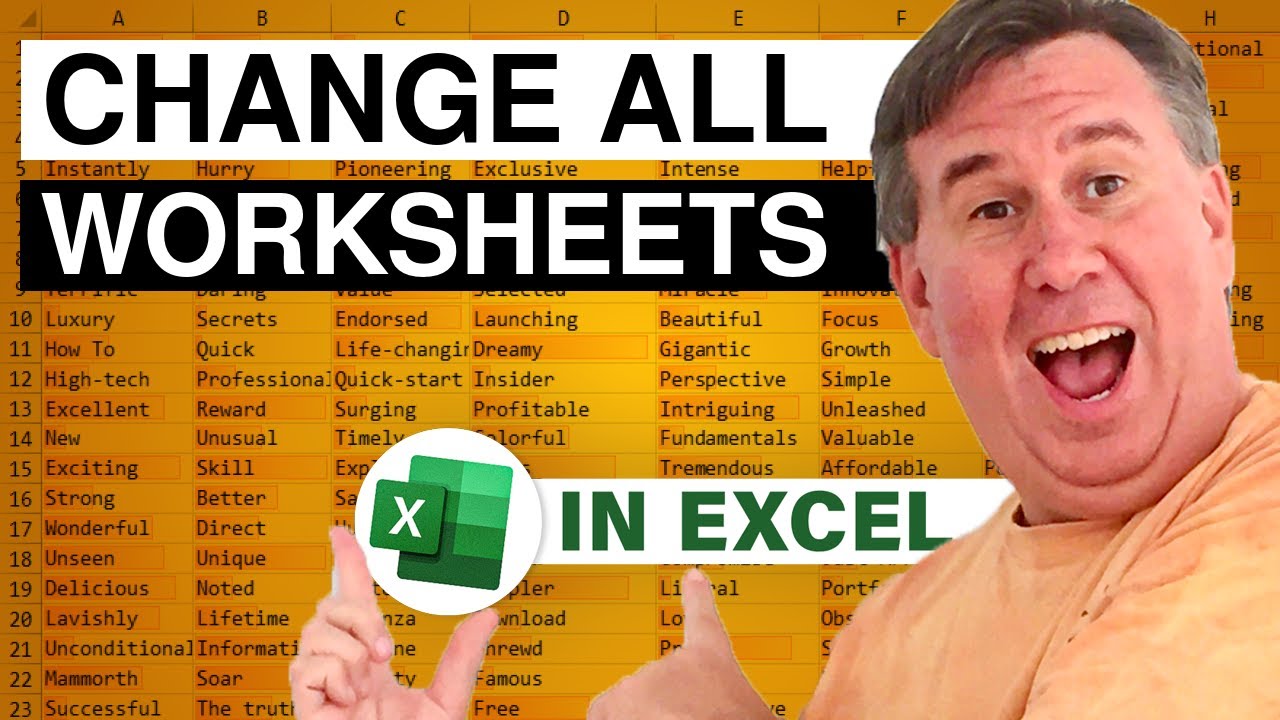 Learn Excel Change All Sheets Podcast 1983 YouTube Learn Excel Change All Sheets Podcast 1983 YouTube