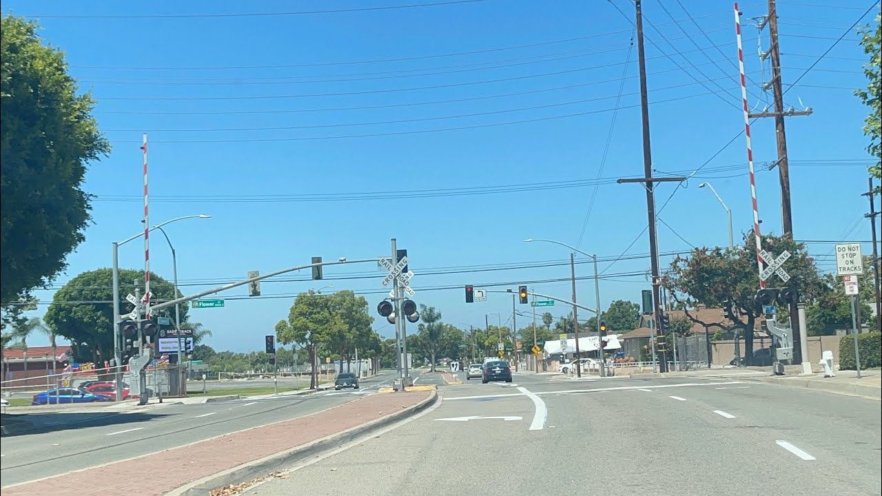 2023 Tesla model Y approaching railroad crossing - YouTube