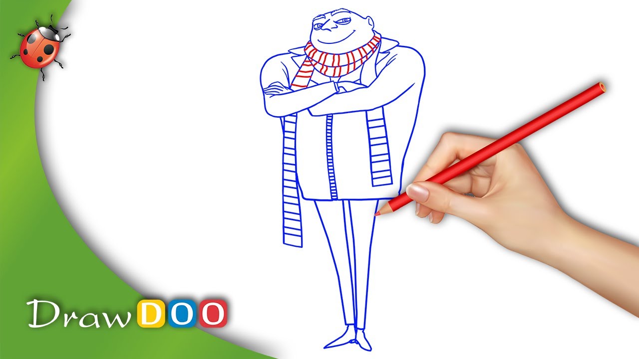 Gru from Despicable Me Drawing Tutorial - YouTube