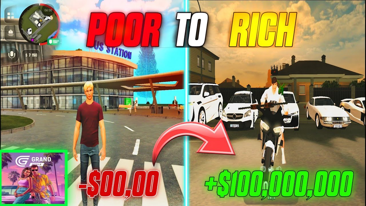 From POOR To RICH 💰 Best Way to Get Rich FAST in Grand Mobile RP Life ...