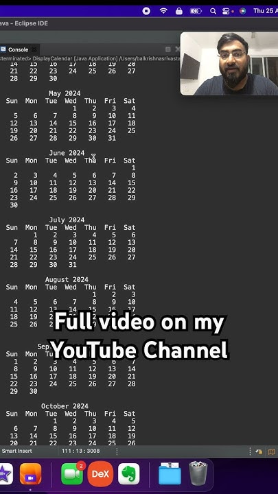 Java program to generate a calendar #java #javaprogramming #javaclass # ...