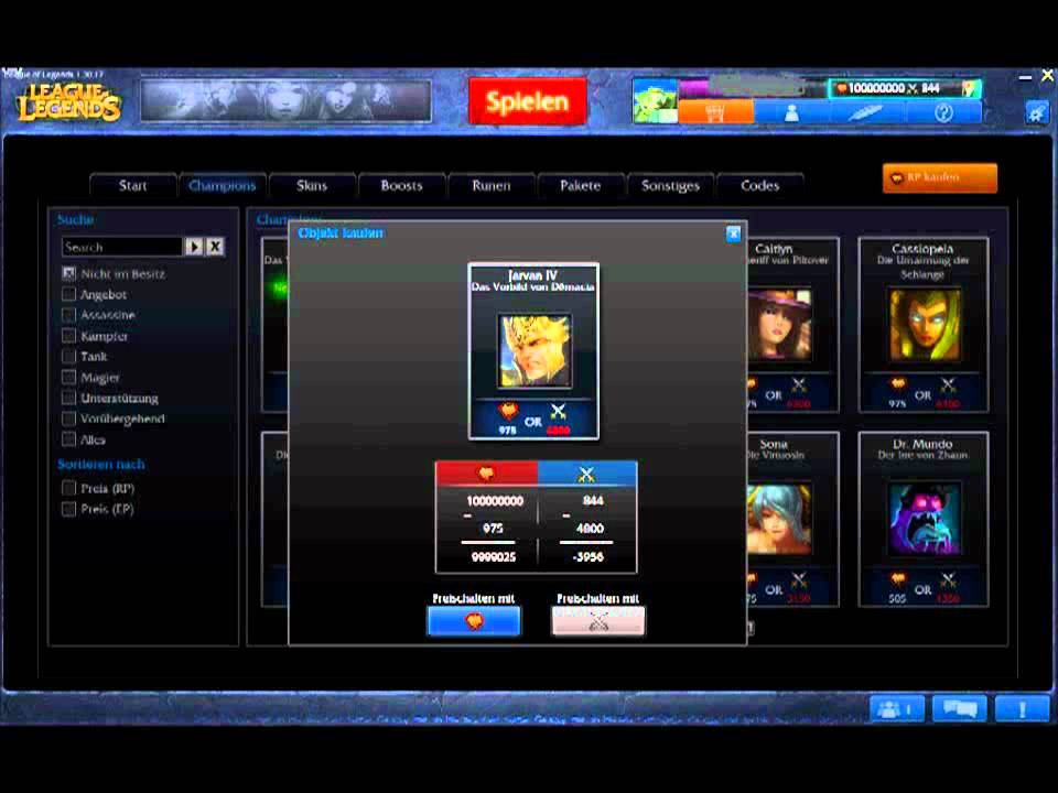 League of Legends RP hack, works with patch v1 0 0 116 - YouTube