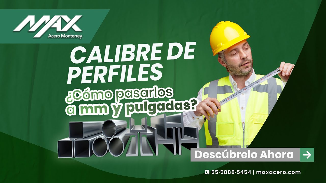 Calibres de perfiles, ¿Cómo pasarlos a mm y pulgadas? - YouTube