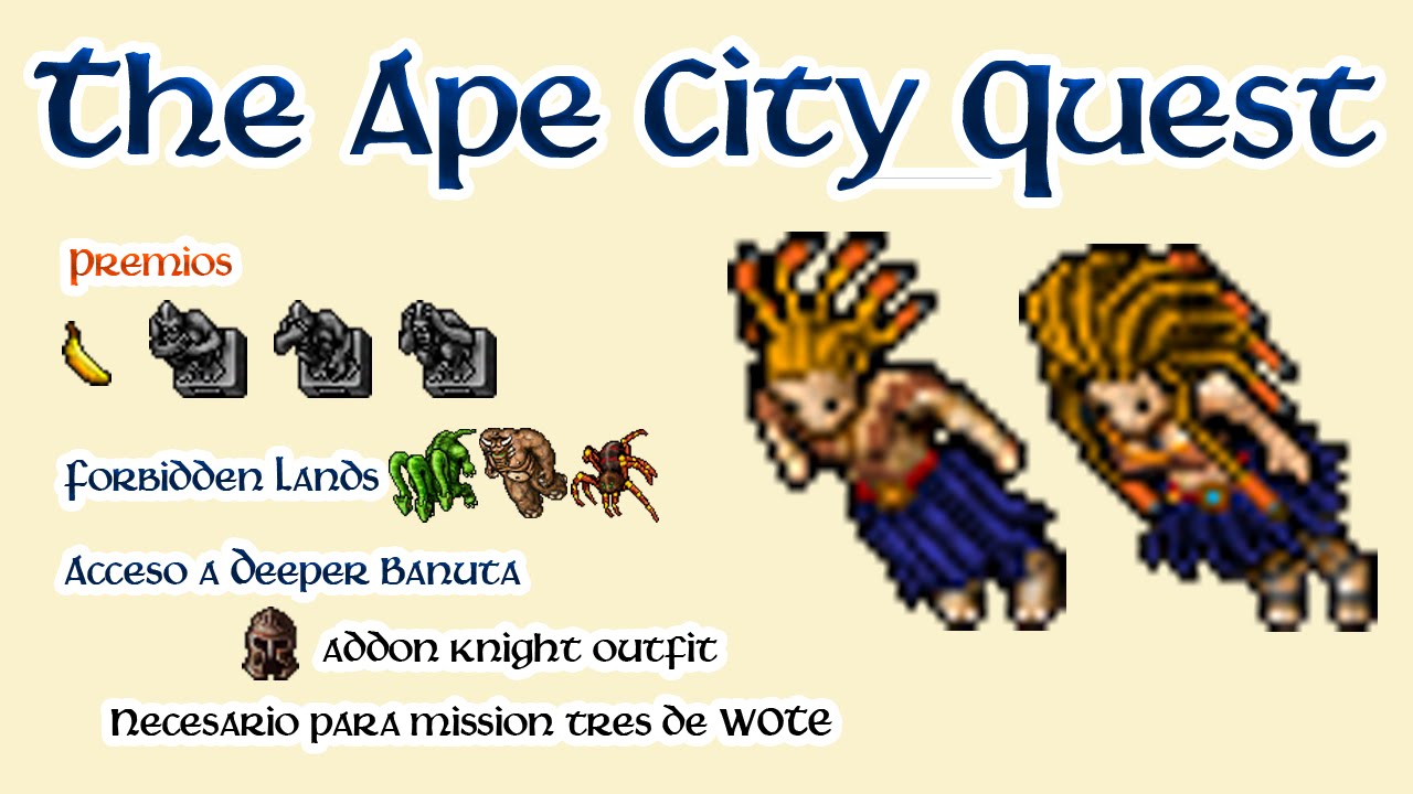 Tibia: Banuta Quest Completa - The Ape City - Shaman Outfit - YouTube