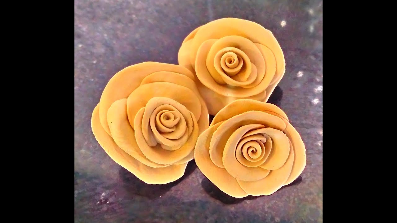 How to make clay Roses/Clay Rose/Clay Craft - YouTube