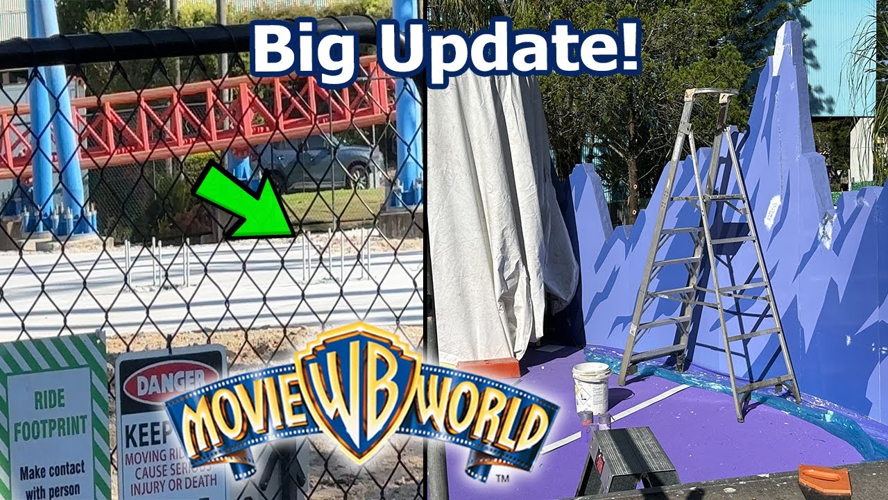 Movie World Gold Coast | New Ride Construction, Marvin Ride Theming ...