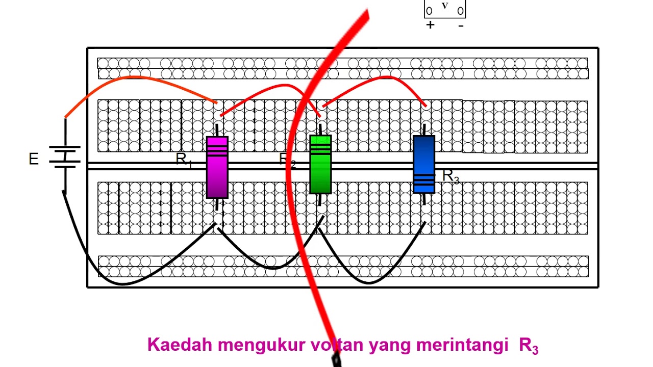 LITAR SELARI - MENGUKUR VOLTAN YANG MERINTANGI PERINTANG R3 - YouTube