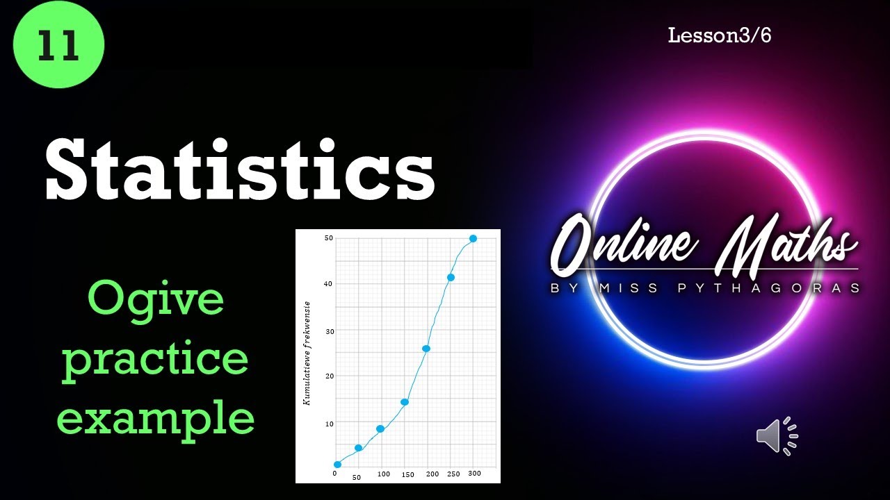 Grade 11 Statistics: Lesson3 Ogive Practice example - Mathematics - YouTube