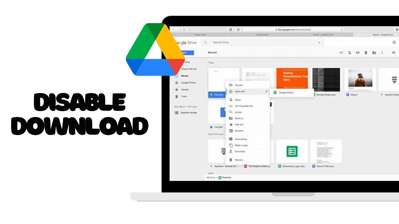 How To Disable Download in Google Drive | Turn Off Downloading for ...