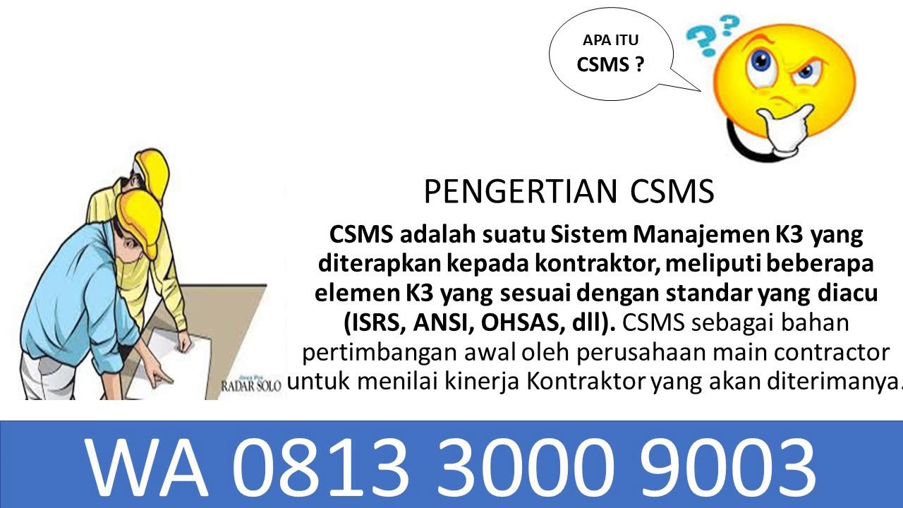 CSMS Pertamina, CSMS PJB, Dokumen CSMS WA 0813 3000 9003, - YouTube
