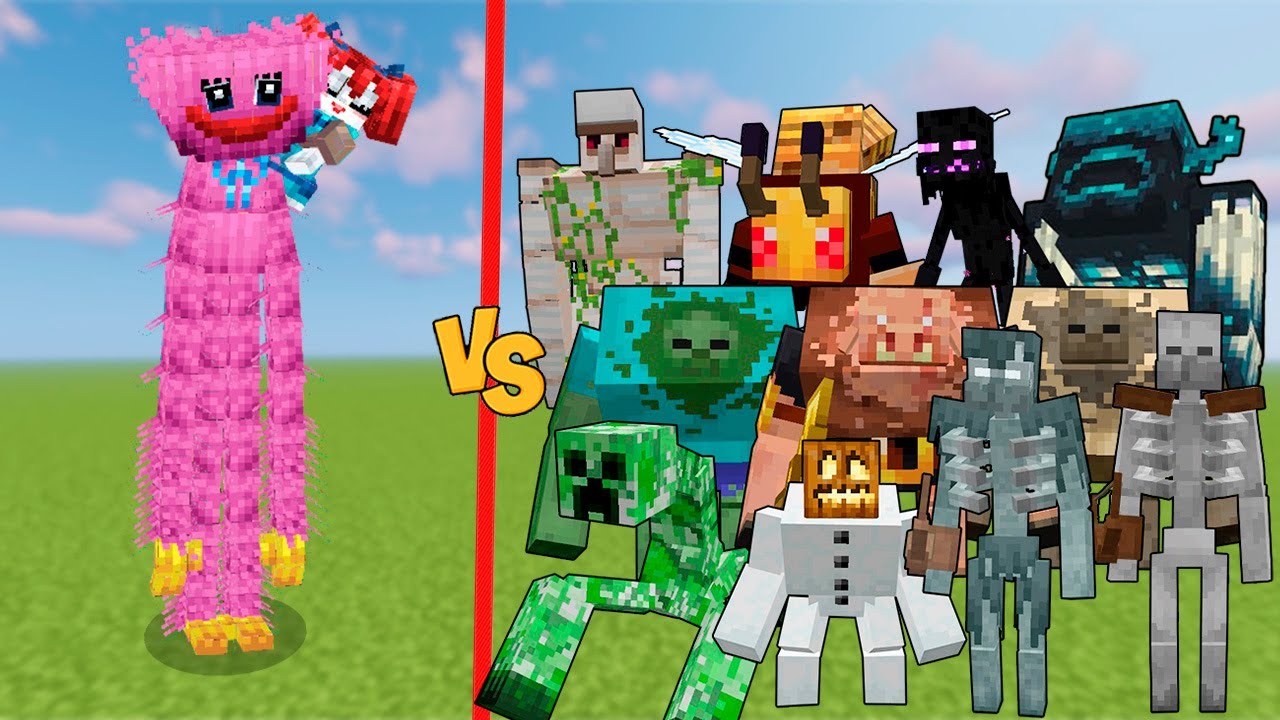 KISSY MISSY (poppy playtime chapter 3) vs ALL MUTANT MOB in Minecraft ...