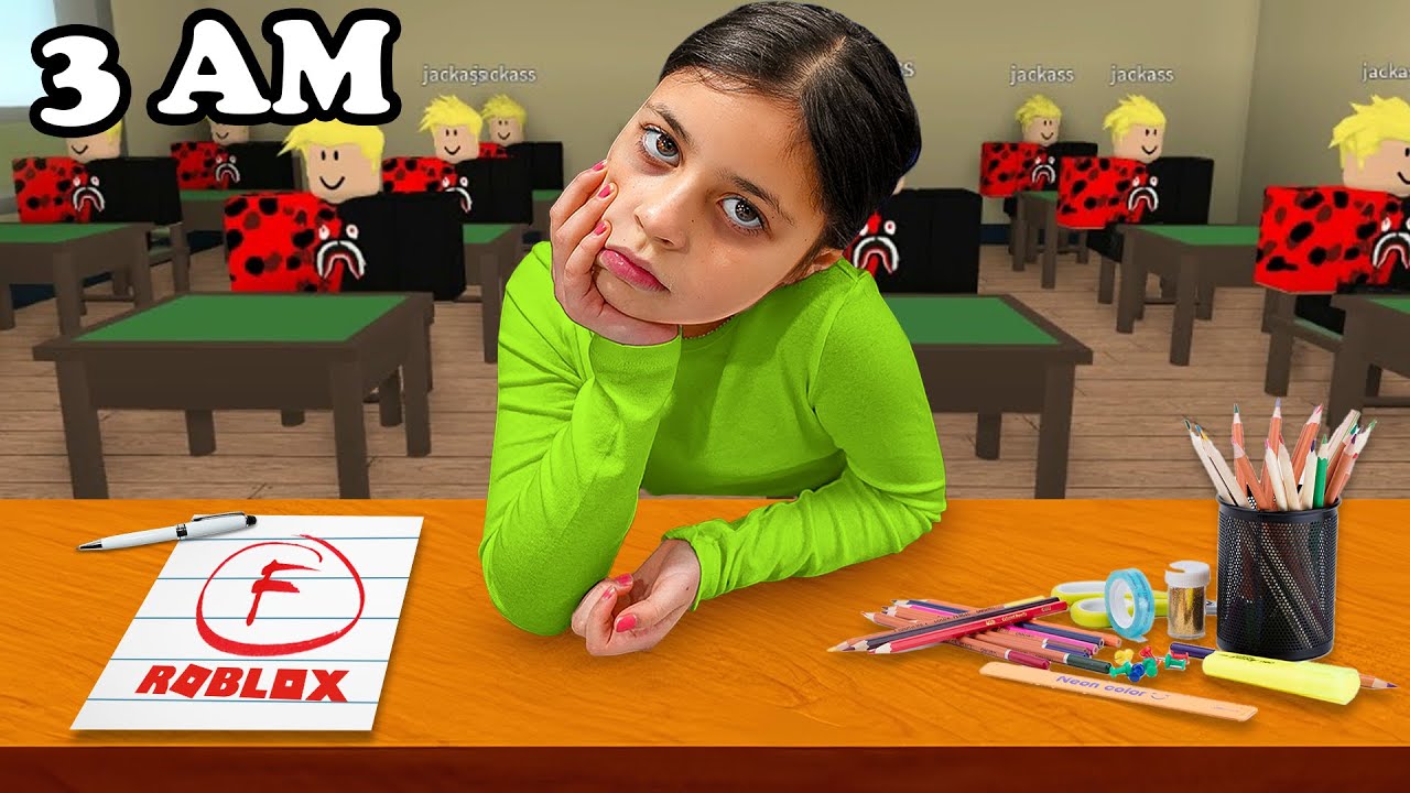 Going To SCHOOL AT 3AM!!!! (Roblox) - YouTube