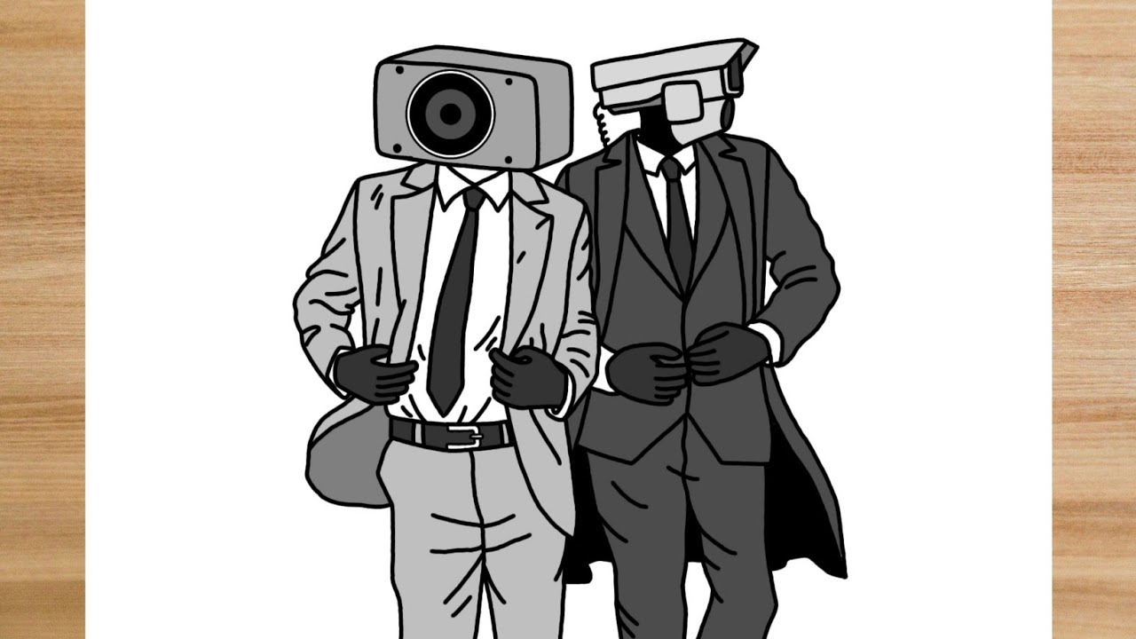Cara menggambar Speakerman dan Cameraman - Skibidi Toilet - YouTube