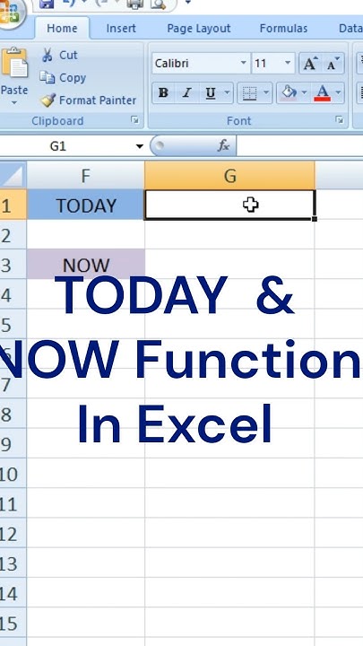 TODAY & NOW Function In Excel 😤😇😌🤣😊Today Formula in Excel - YouTube