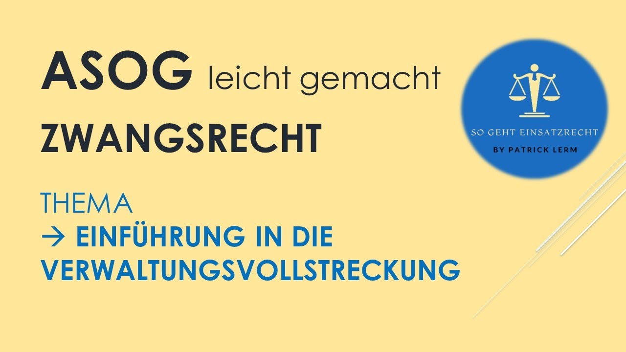 ASOG leicht gemacht! | Polizei- & Ordnungsrecht Berlin | Einführung ...
