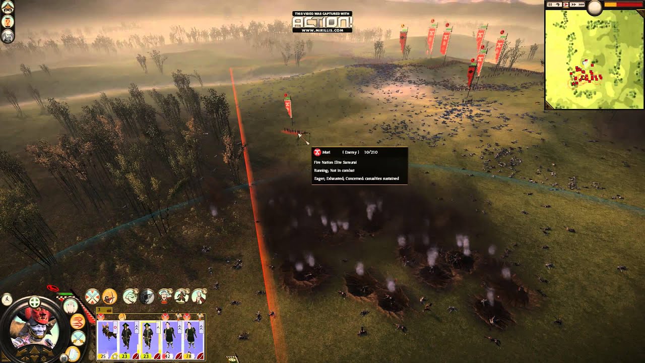 Shogun 2 Avatar Mod Fire,Water and Earth Nation Units In Action - YouTube
