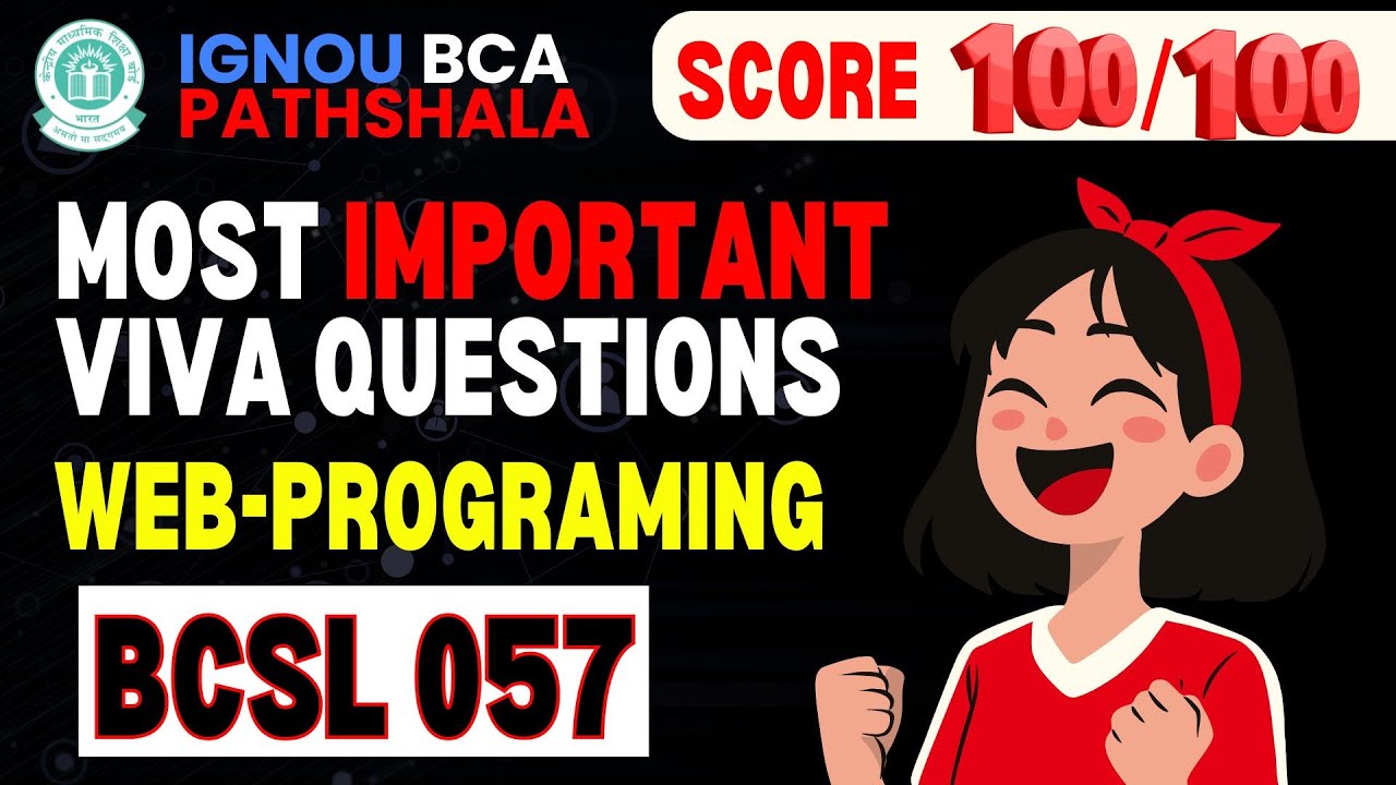 IGNOU BCA Pathshala - Learn Web Programming Viva Questions (BCSL 057)! - YouTube