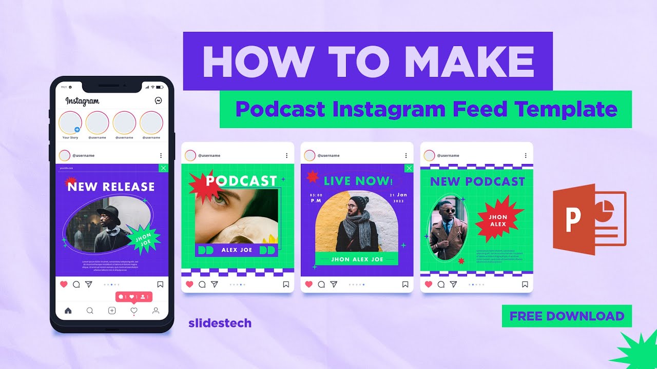 🔴Make Creative Instagram Post with PowerPoint Only 3 Minutes | FREE ...