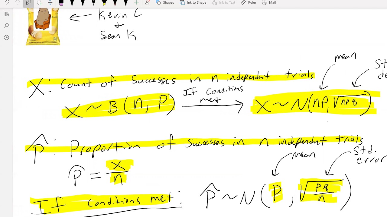 SAMPLE PROPORTIONS: CONDITIONS FOR SAMPLING DISTRIBUTION OF SAMPLE ...