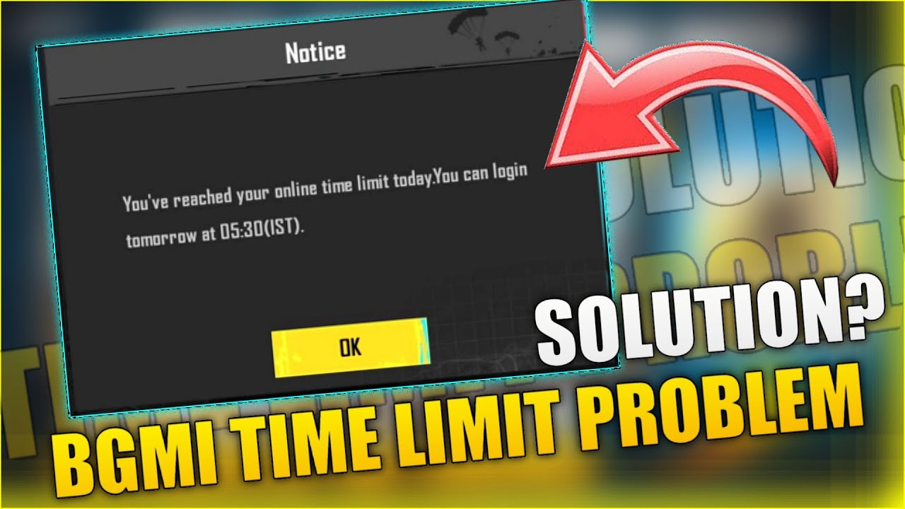 NEW TIME LIMIT IN BGMI BGMI TIME LIMIT ISSUE How TO FIX TIME NEW TIME LIMIT IN BGMI BGMI TIME LIMIT ISSUE How TO FIX TIME