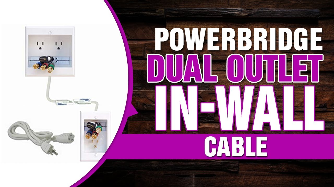PowerBridge TWO-CK Dual Outlet Recessed In-Wall Cable Management System ...