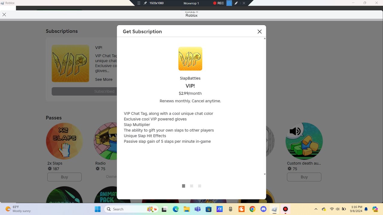 VIP showcase in slap battles - YouTube