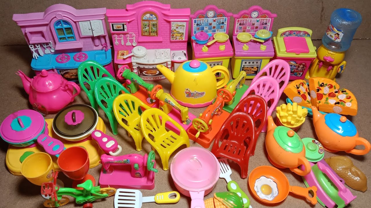 3 minutes satisfying with unboxing cute kitchen set (Lots of ...