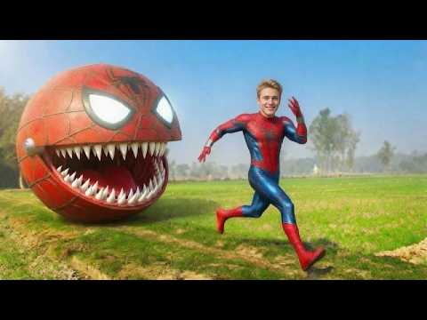 BLACK SPIDER MAN vs SPIDER-PAC-MAN In Temple Run | New chapter OF temple RUN | #spiderman #pacman
