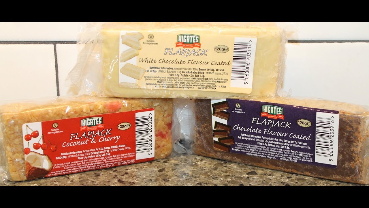 Higates Flapjacks: White Chocolate Coated, Coconut & Cherry and ...