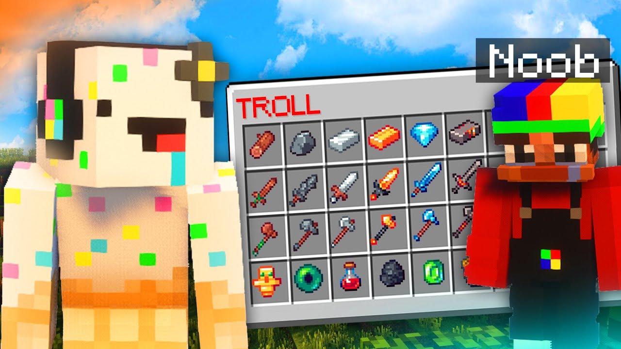 J'ai TROLL un NOOB avec un DATAPACK sur MINECRAFT ! - YouTube