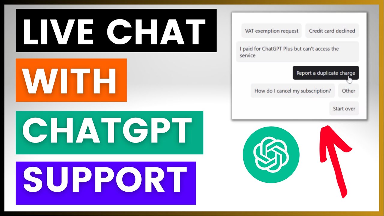 How To Live Chat With ChatGPT Support? - YouTube