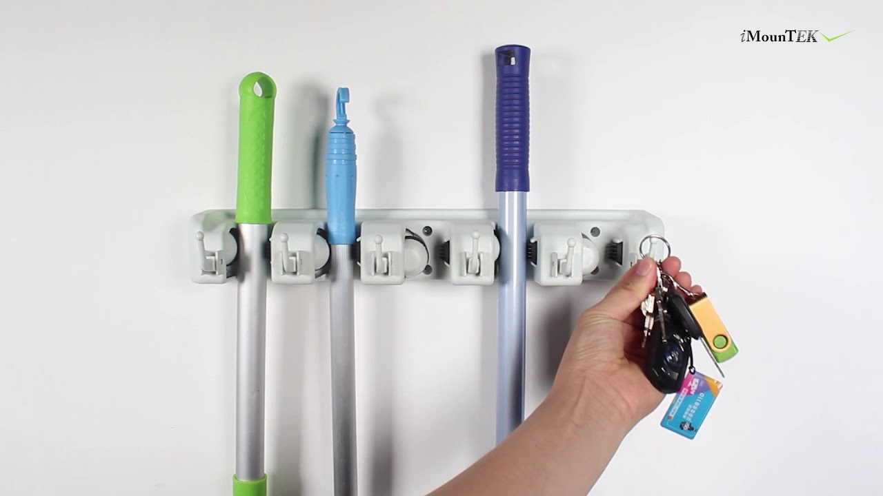 GPCT1155 - Mop Holder Wall Mount Mop Broom Holder Mop Hanger Organizer ...