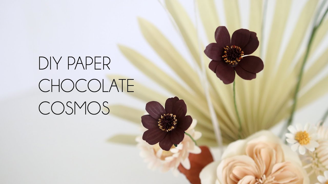 How to make Paper Flower Chocolate Cosmos (diy, crafts, Silhouette ...