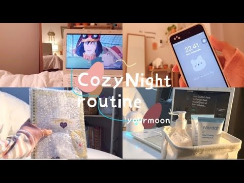 cozy night routine 😴 trying to be productive !work!work!work - YouTube