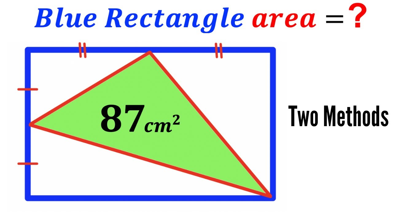 Can you find area of the Blue Rectangle? | (Triangles) | #math #maths ...