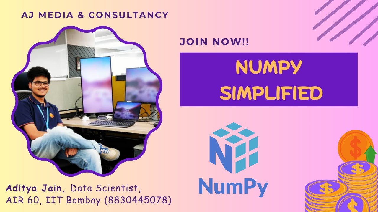 Demo Lecture 8.2 - Aggregation in Numpy Arrays Part-2 | Numpy Certification | Aditya Jain ...