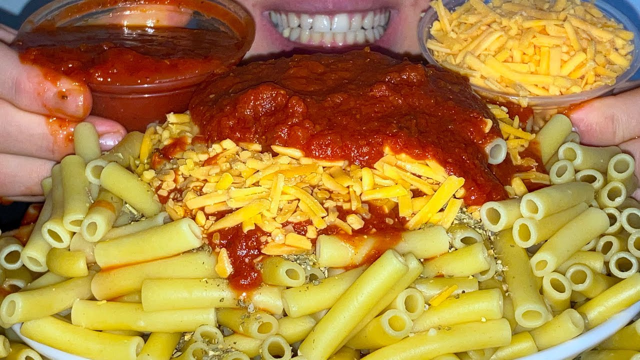 🍝 MESSY SAUCE PASTA 🍺 먹방 asmr mukbang - YouTube