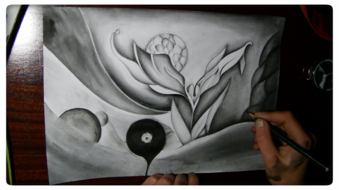 Abstract pencil drawing - Awaiting - YouTube