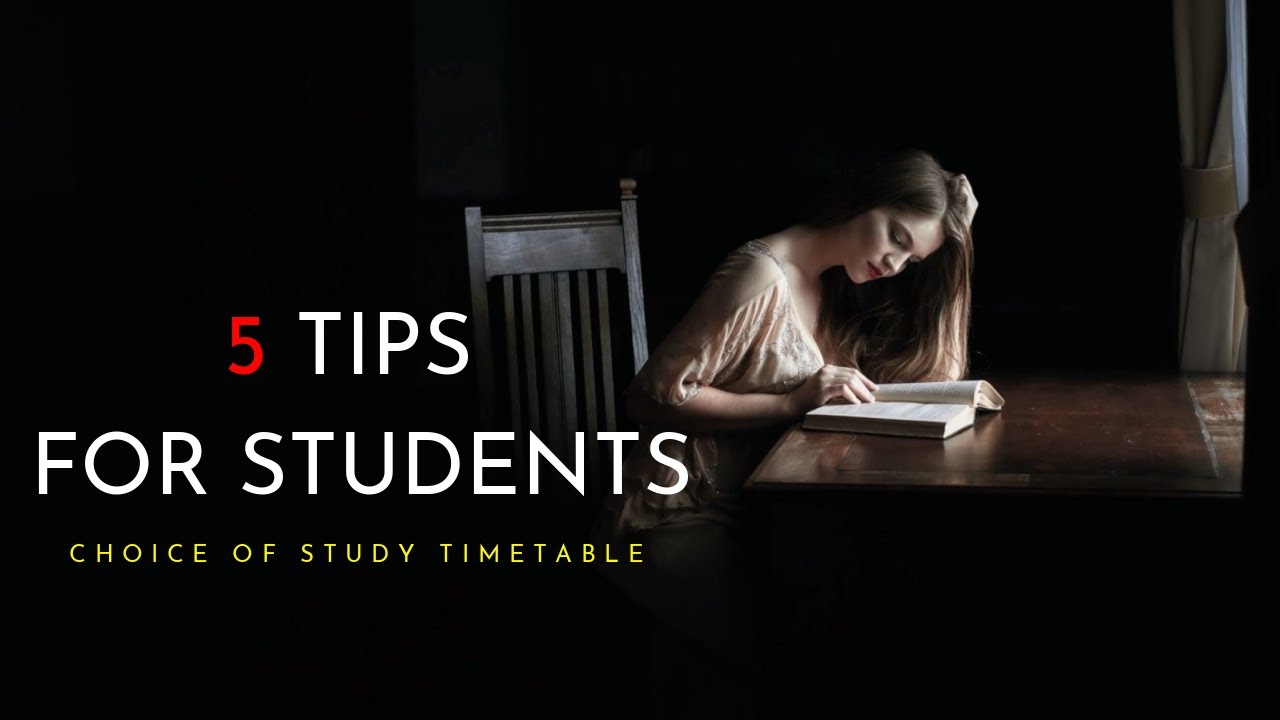 my five tips for study time table - YouTube