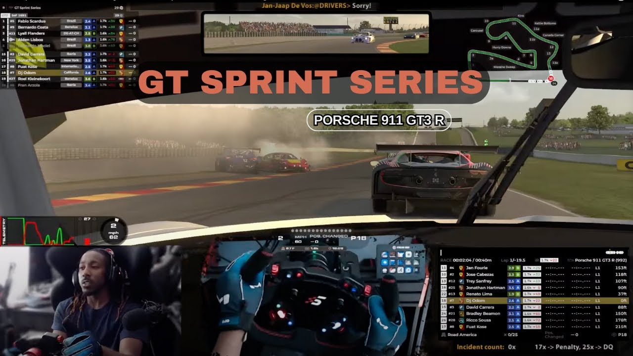 GT Sprint Weekend Racing! Porsche Cup! Road America - 2K grind - YouTube