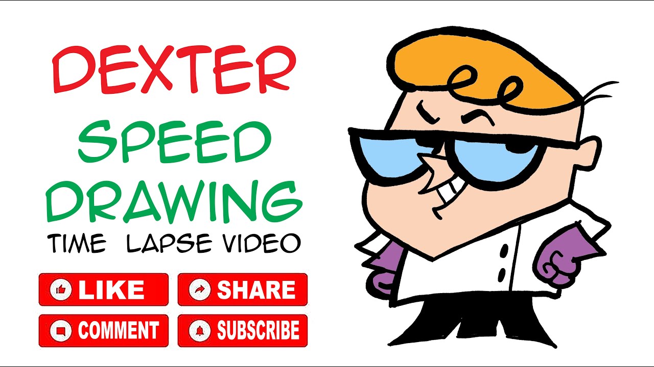 how to draw Dexter - YouTube